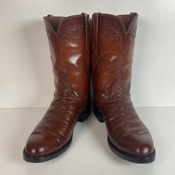 Lucchese | Shoes | Vintage Lucchese Handmade Smooth Ostrich Roper Boots ...